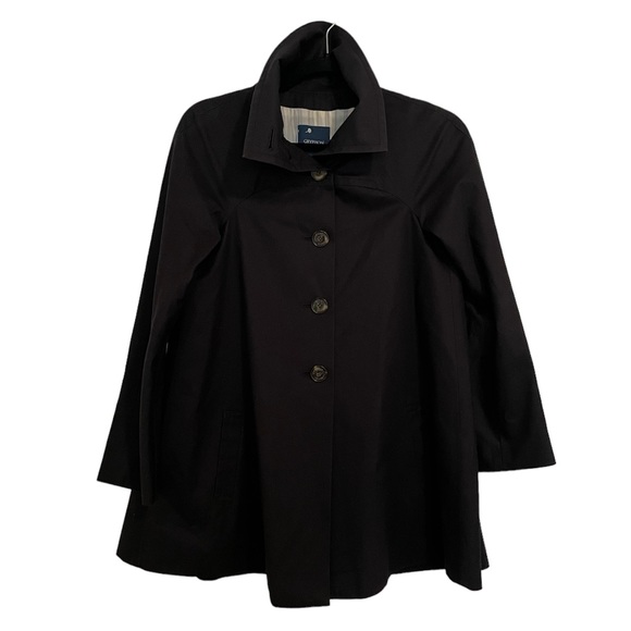Gryphon | Jackets & Coats | Gryphon Black Swing Rain Coat Trench Xs ...